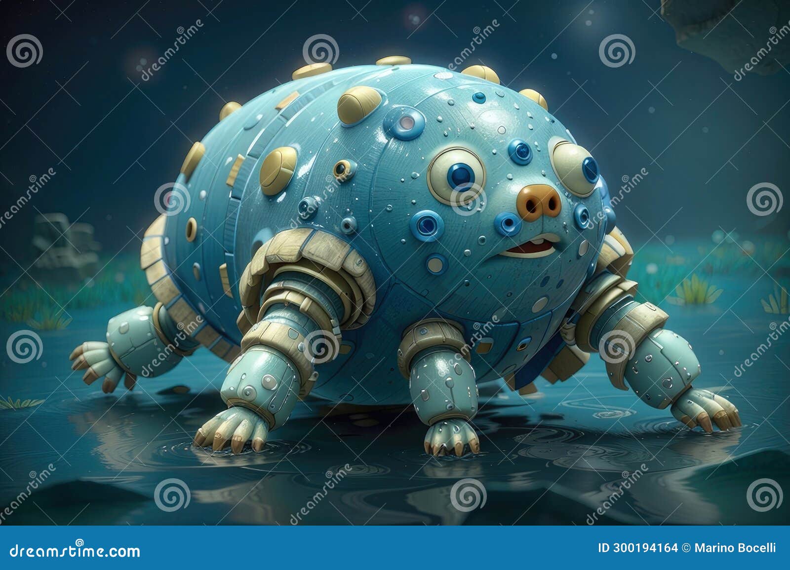Microscopic Water Bear Called Tardigrade in Its Fluid Environment Stock ...