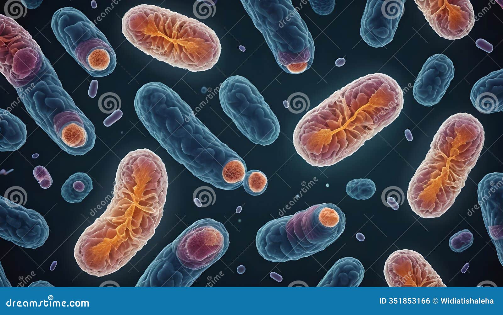 Microscopic World: a Close-Up View of Bacterial Cells Stock ...