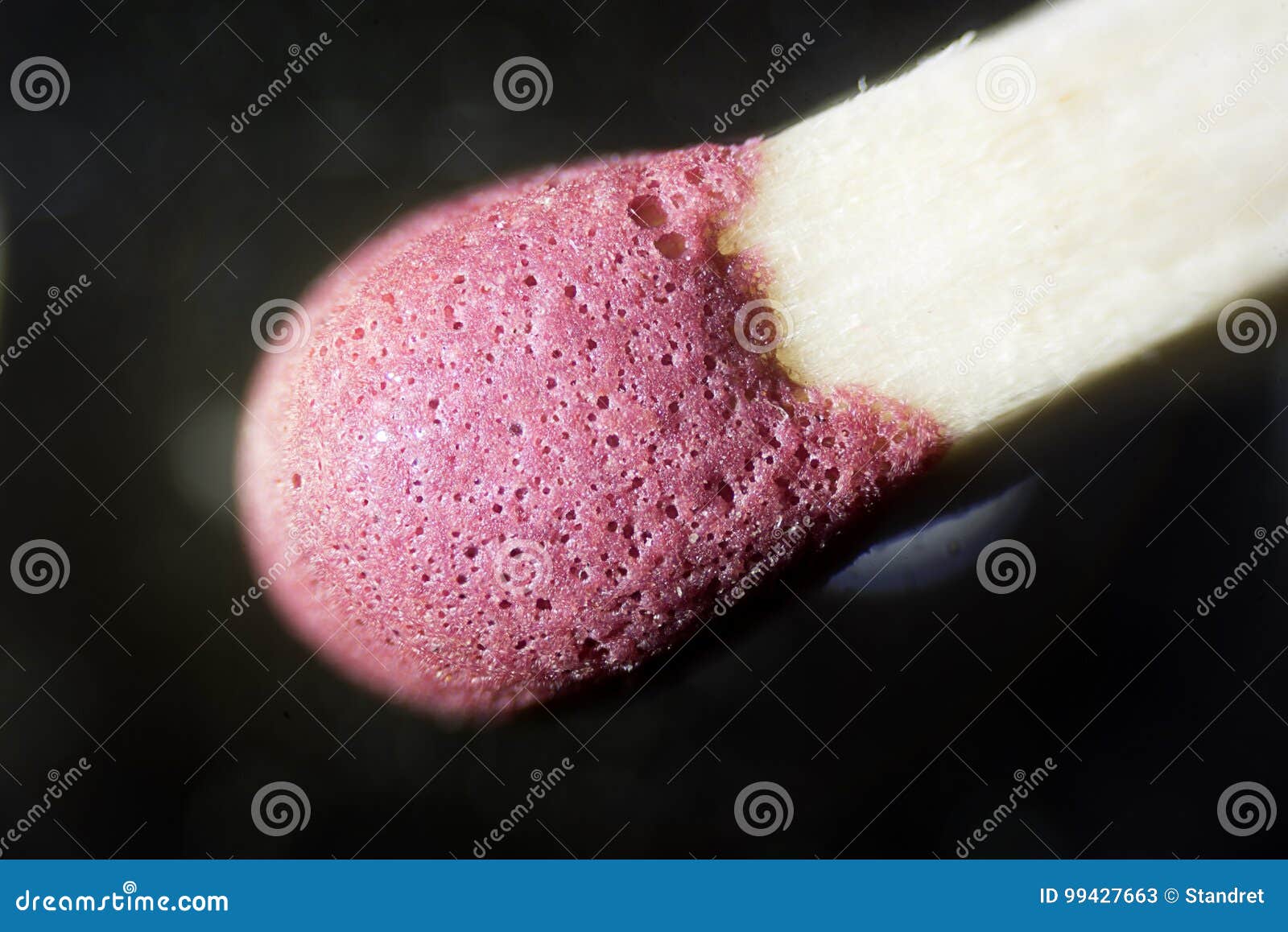 The Microscopic World. Match Head Under the Microscope Stock Image ...