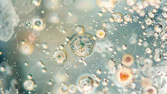 Microscopic World Showing Tiny Organisms Floating in Water Stock Image ...