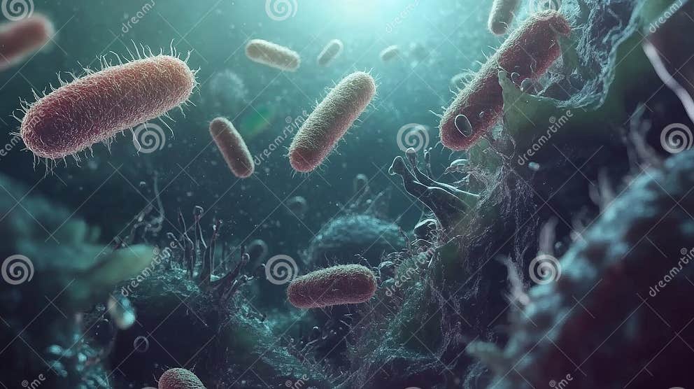 Microscopic World: a Visual Exploration of Bacteria Stock Illustration ...