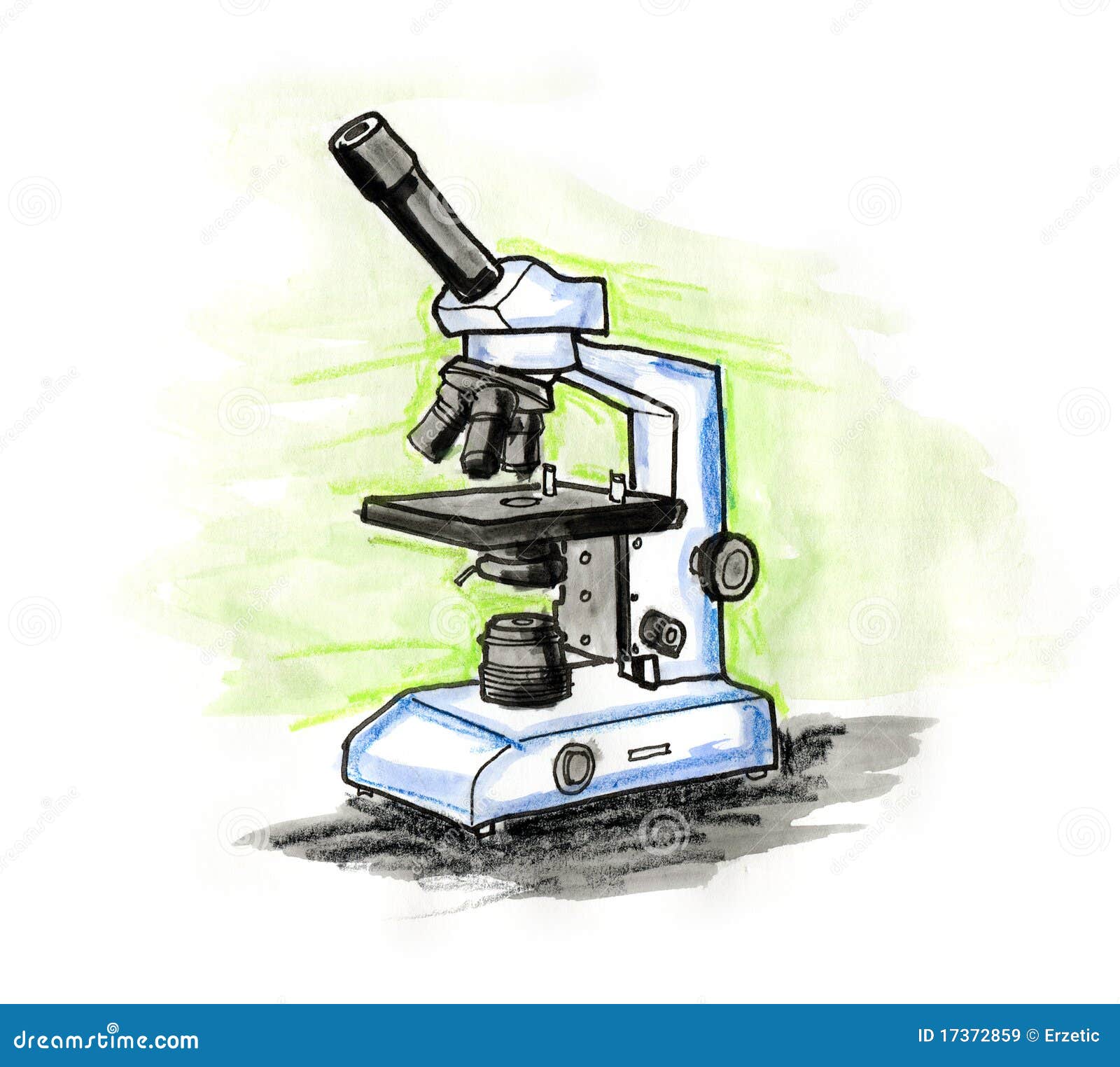 Microscopio illustrazione di stock. Illustrazione di laboratorio - 17372859