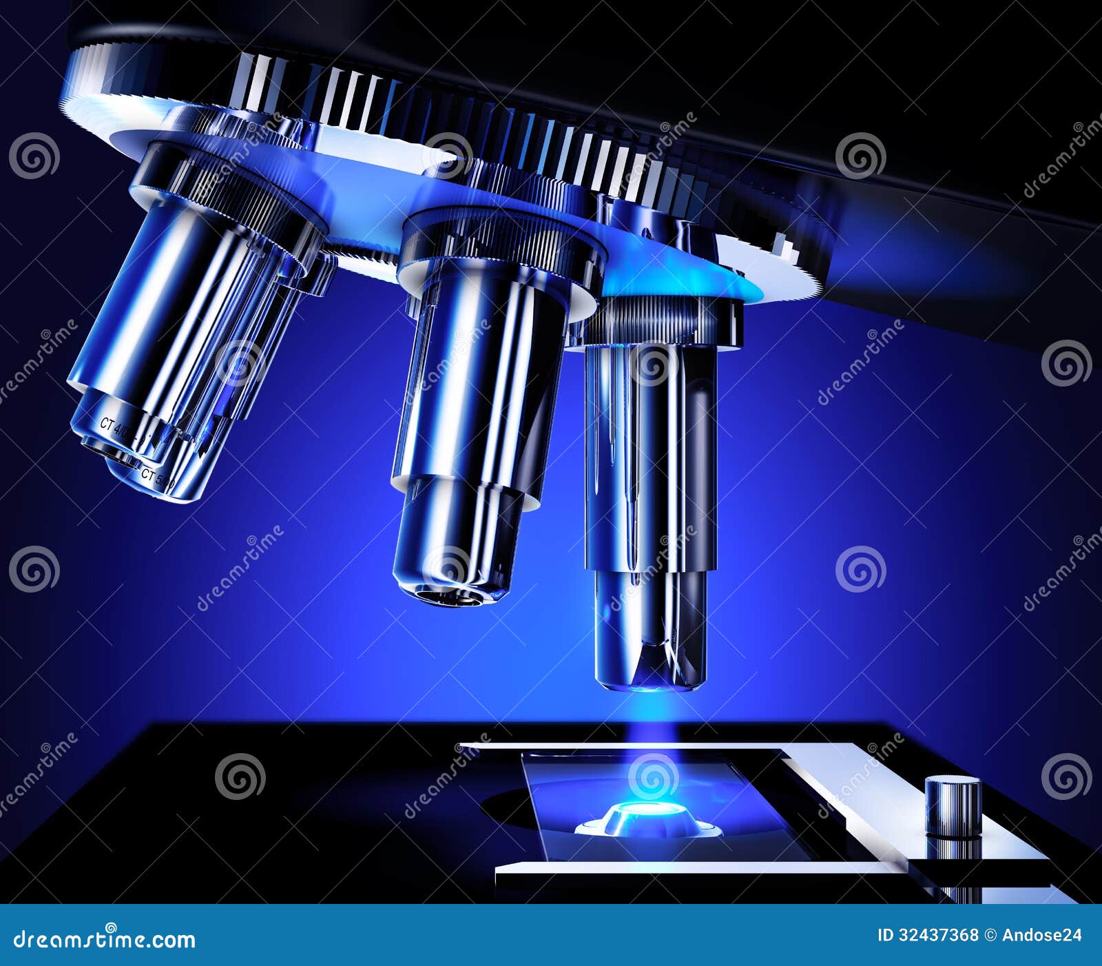 Microscopio illustrazione di stock. Illustrazione di scienza - 32437368