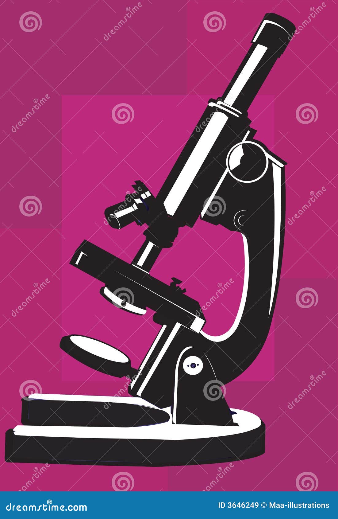 Microscopio illustrazione vettoriale. Illustrazione di formazione - 3646249