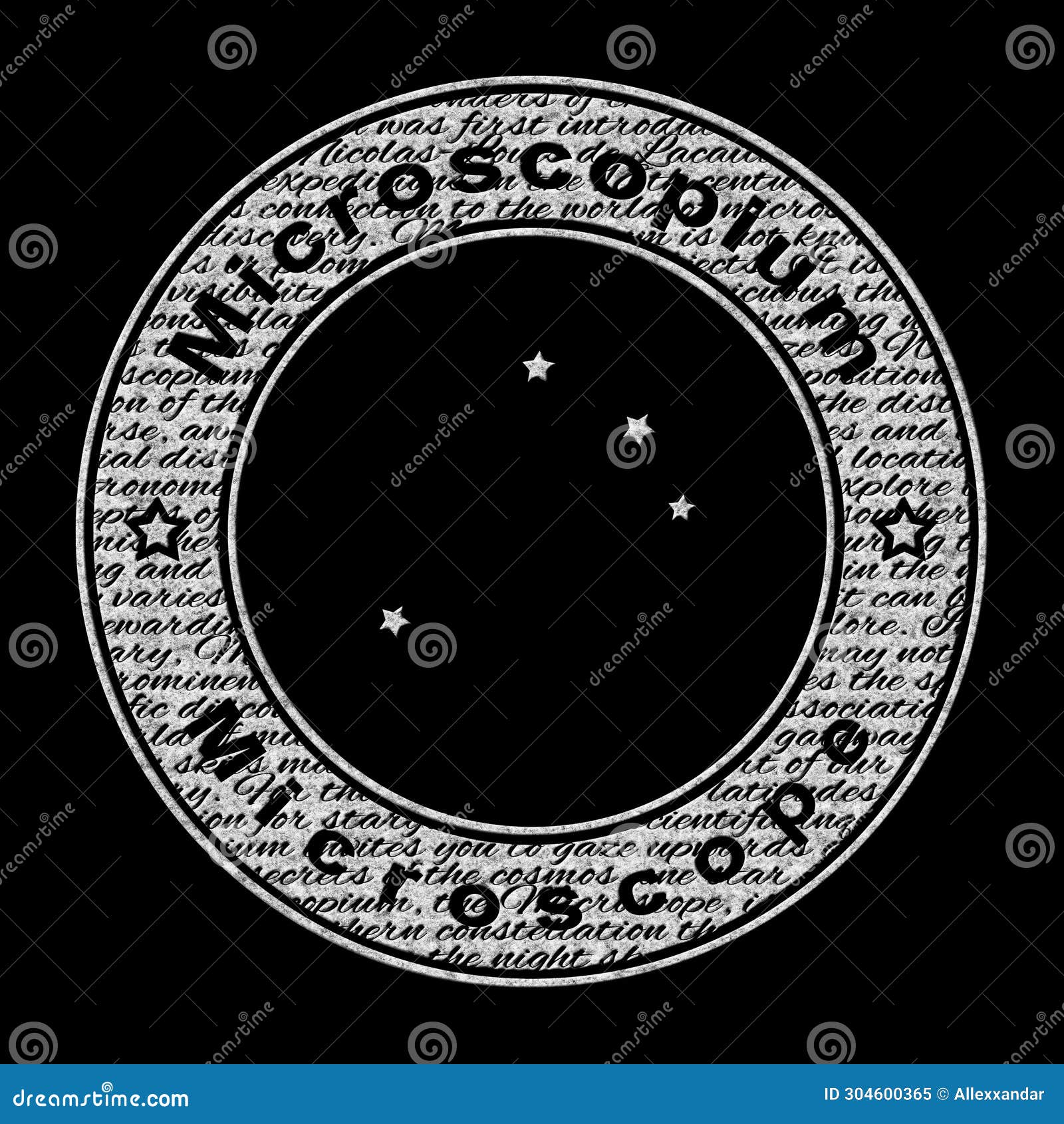 Microscopium Star Constellation, Night Sky Microscope Stock Photo ...