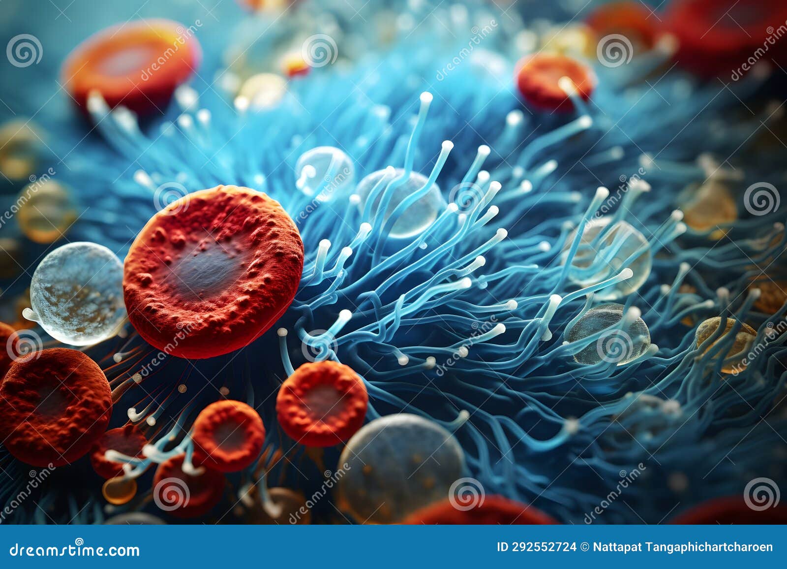 Bacteria Electron Microscope Image Illustration | CartoonDealer.com ...