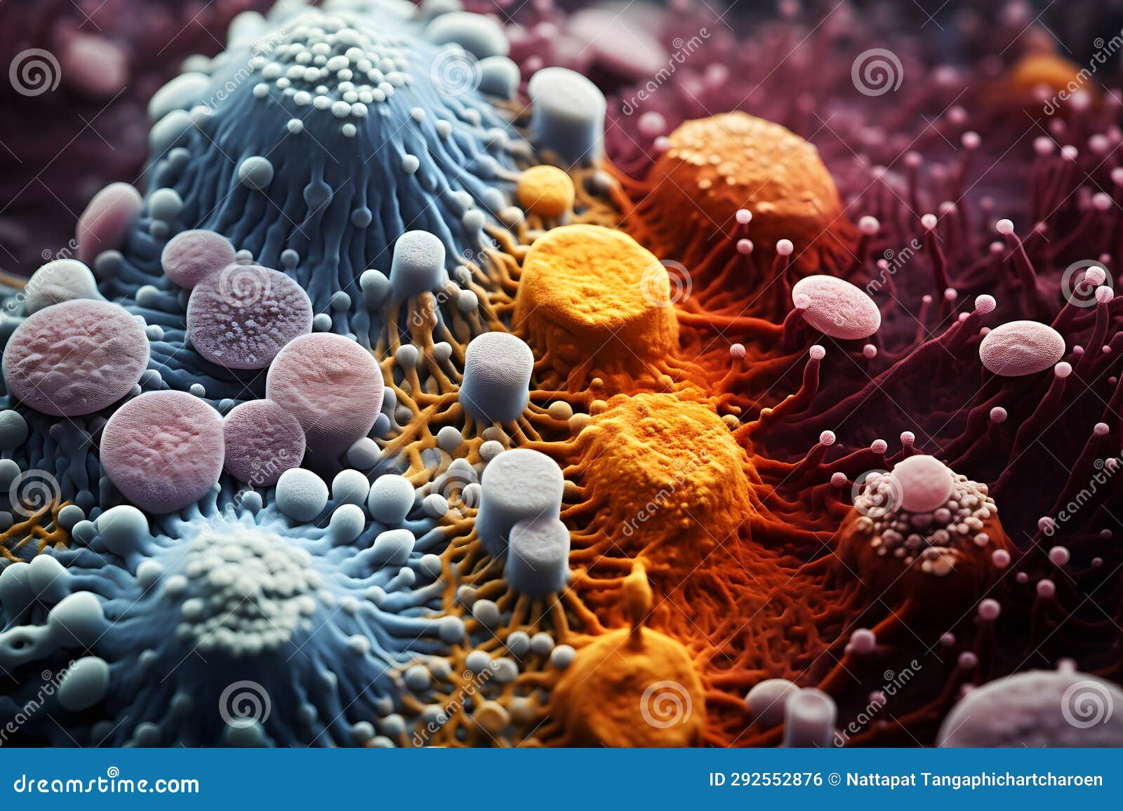 Bacteria Electron Microscope Image Illustration | CartoonDealer.com ...
