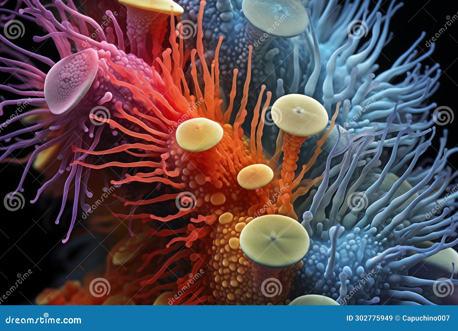 Microscopy Of Bacteria, Electron Microscopy, Closeup 500x Zoom ...