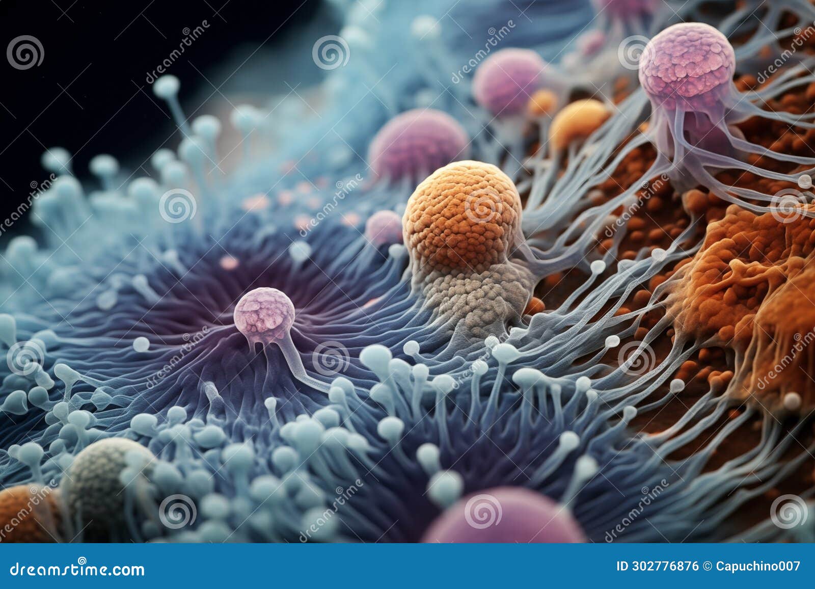 A Microscopy Of Bacteria, Electron Microscopy, Closeup 500x Zoom ...