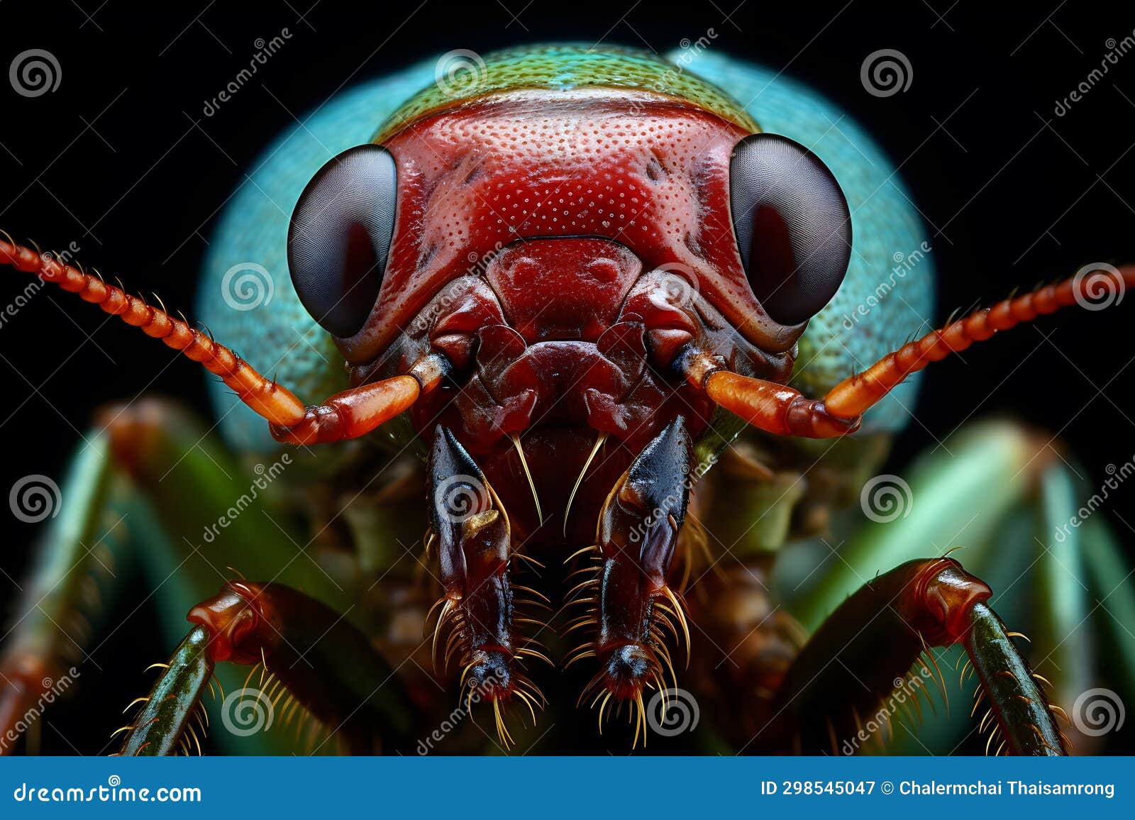 Microscopy of Cockroach Face Electron Microscopy, Closeup by Generative ...