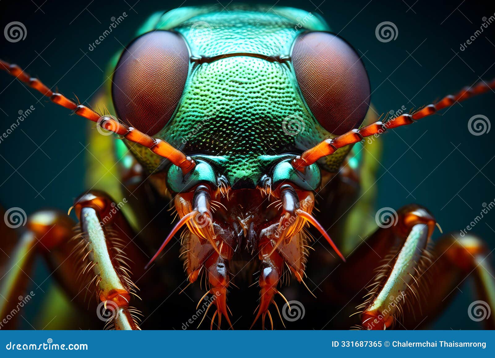 Microscopy of Cockroach Face Electron Microscopy, Closeup by Generative ...