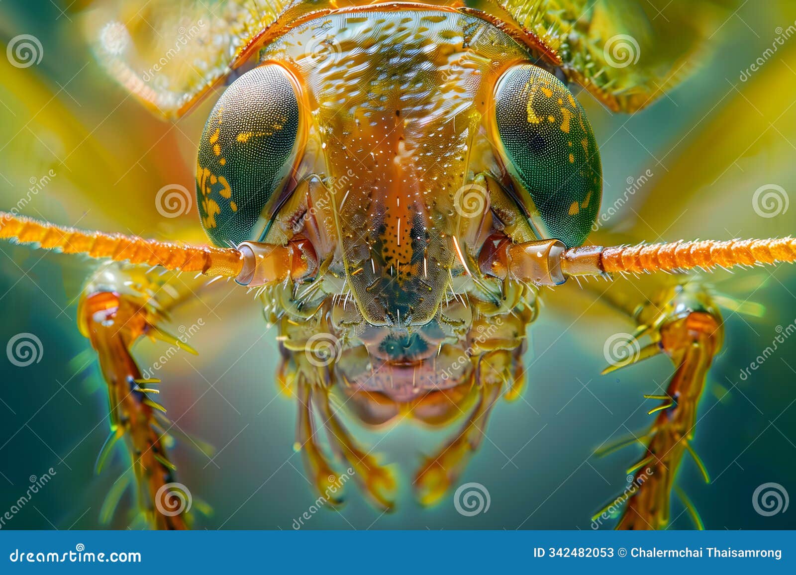 Microscopy Of Cockroach Face, Electron Microscopy,500x Zoom, Generative ...