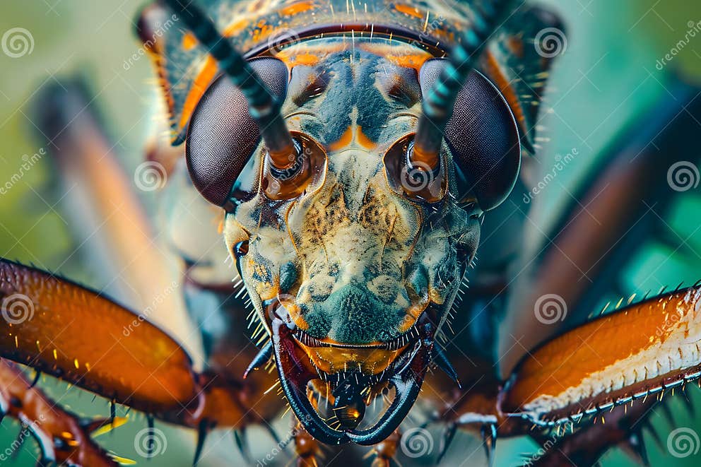 Microscopy of Cockroach Face Electron Microscopy, Closeup by Generative ...