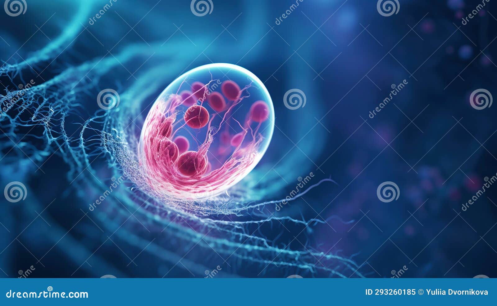 Microscopy of Futuristic Genetic Engineered Cell. Advanced ...