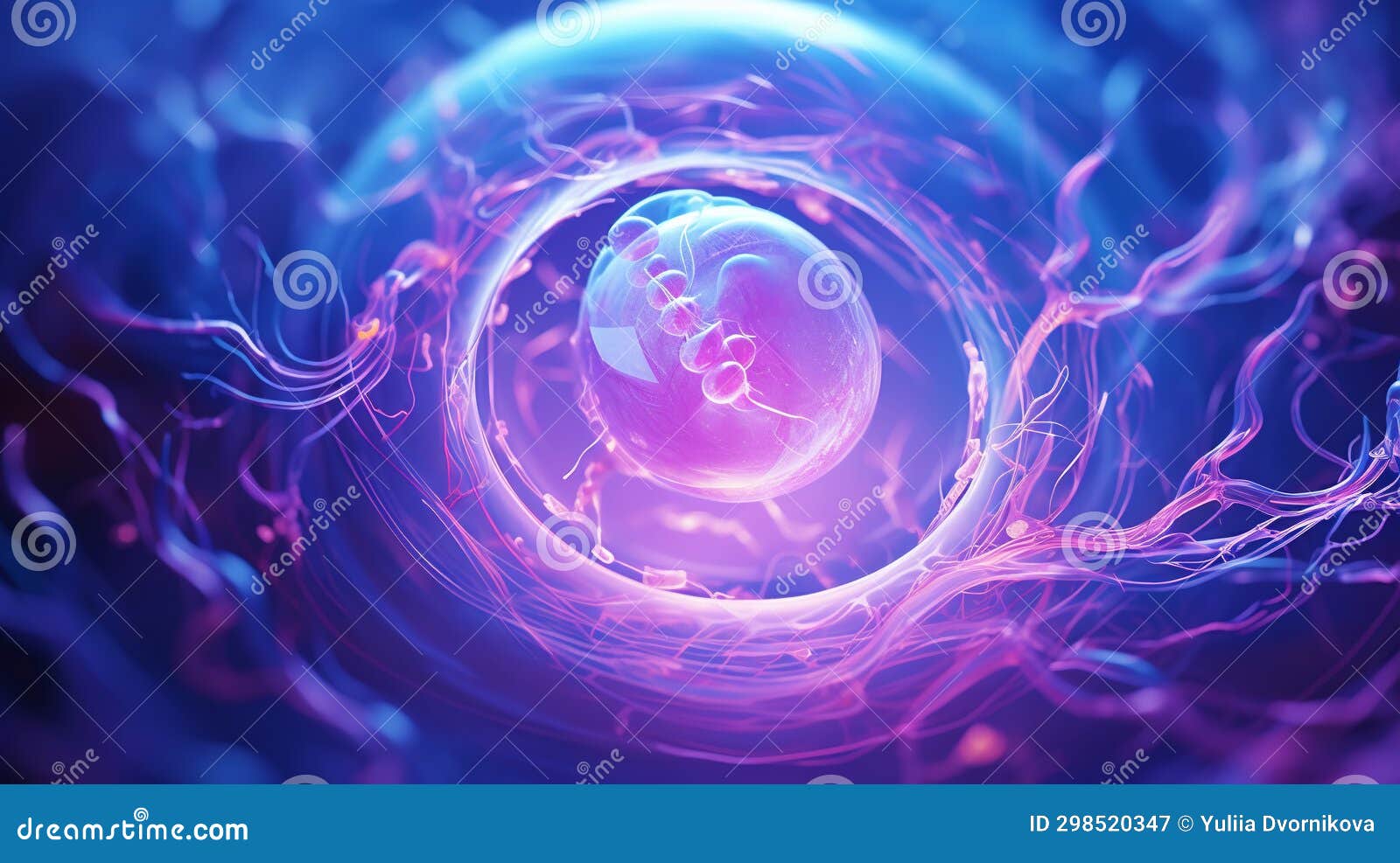 Microscopy of Futuristic Genetic Engineered Cell. Advanced ...