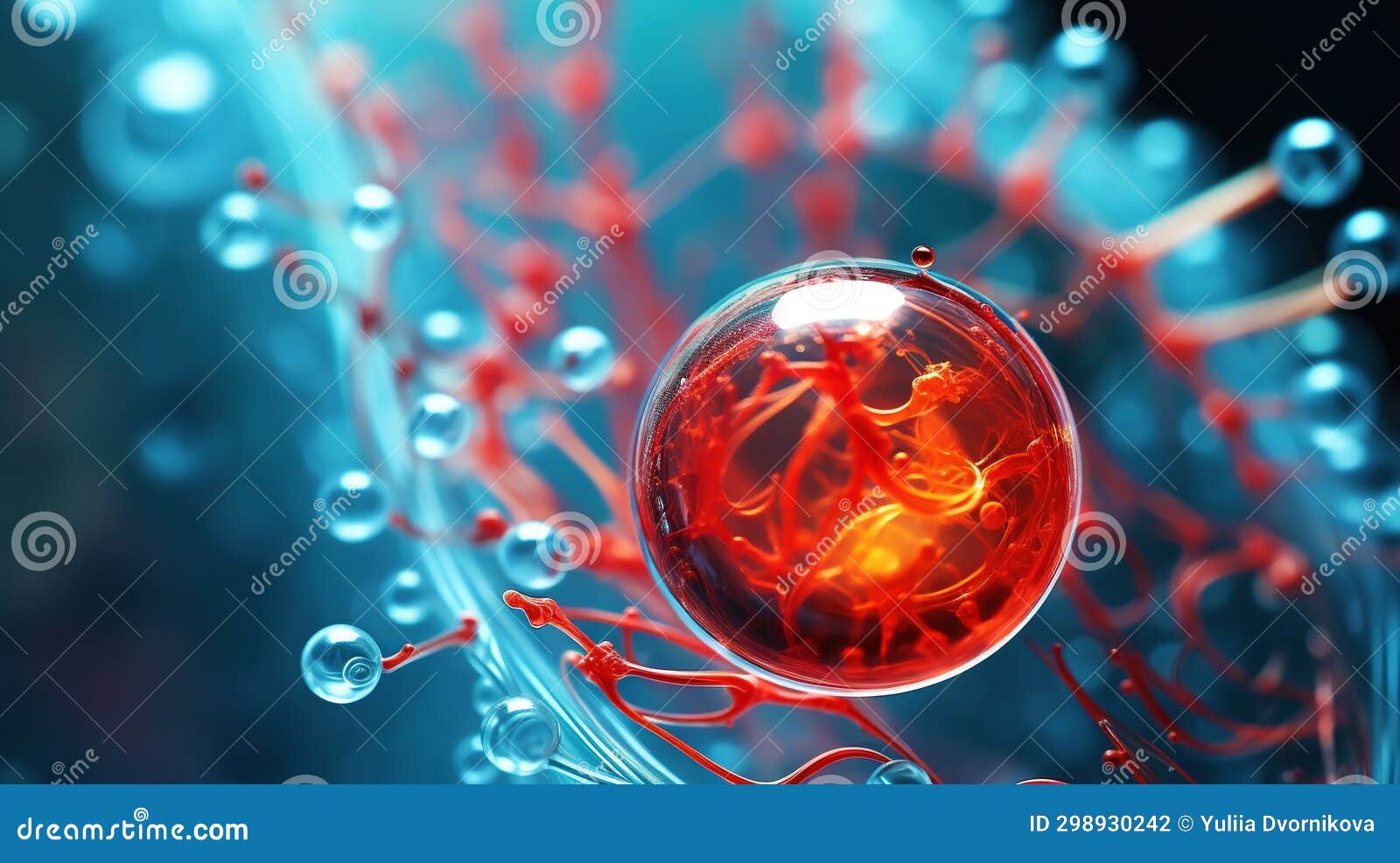 Microscopy of Futuristic Genetic Engineered Cell. Advanced ...