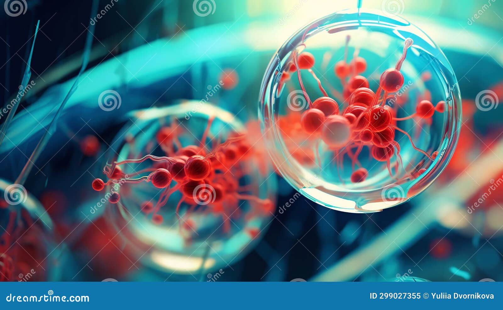 Microscopy of Futuristic Genetic Engineered Cell. Advanced ...