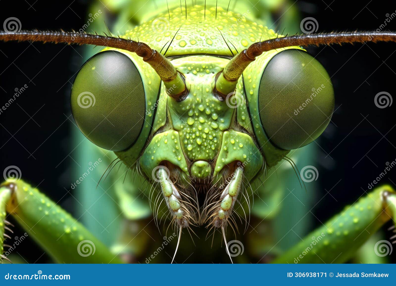 Microscopy of Grasshopper Face, Electron Microscopy,500x Zoom ...