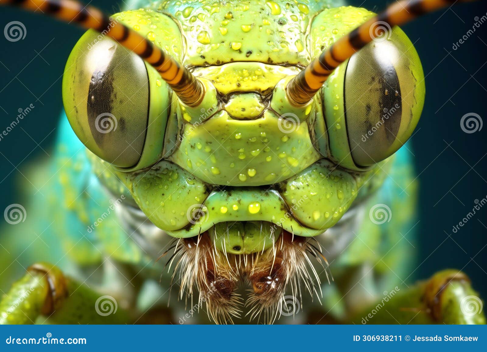 Microscopy of Grasshopper Face, Electron Microscopy,500x Zoom ...