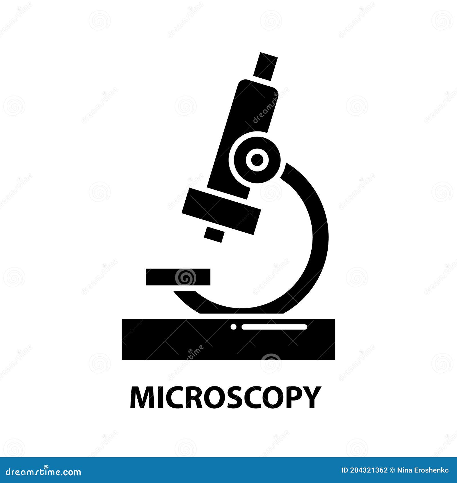 Microscopy Icon, Black Vector Sign with Editable Strokes, Concept ...