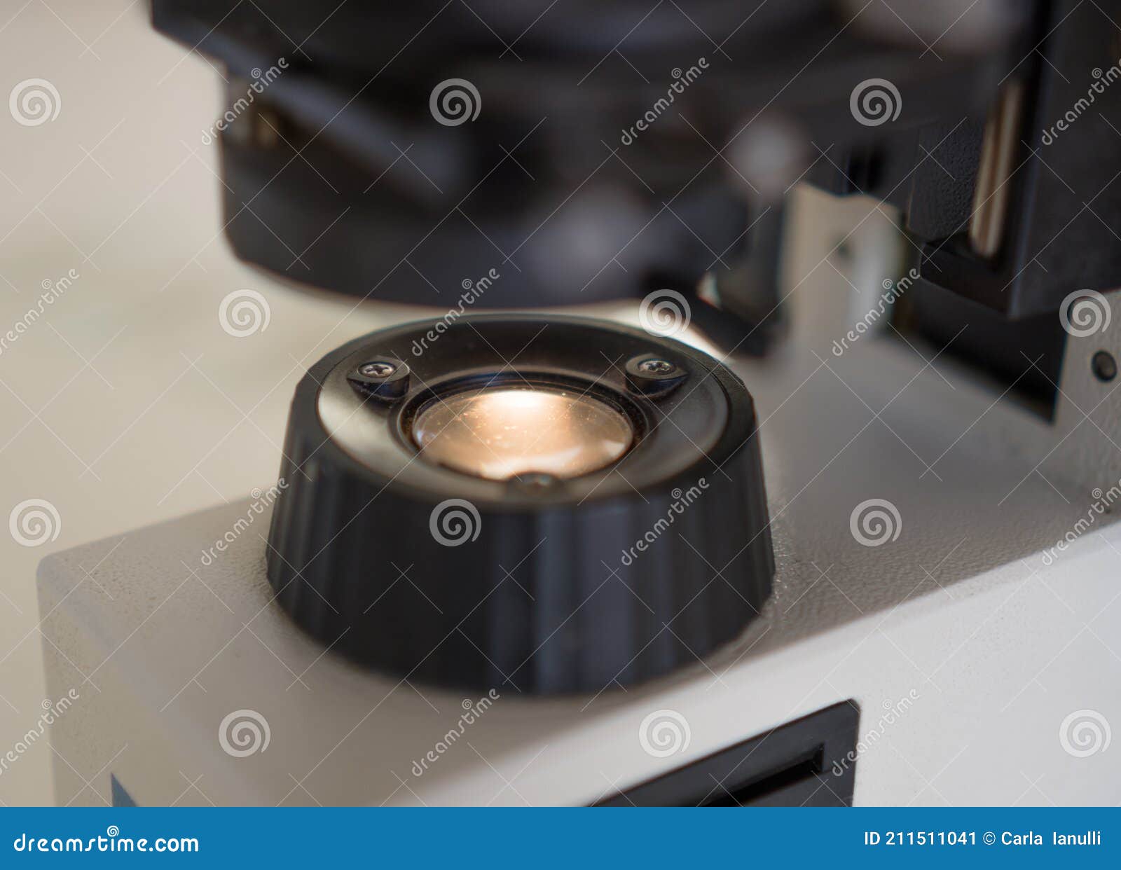 Microscope On A Light Background. Photo Collage | CartoonDealer.com ...
