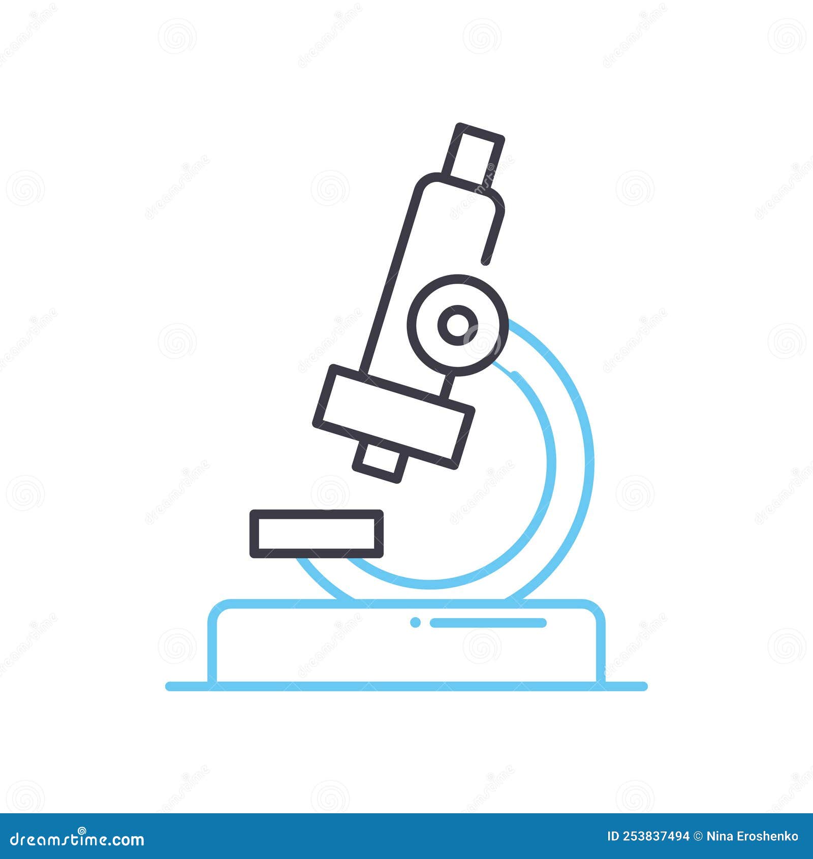 Microscopy Line Icon, Outline Symbol, Vector Illustration, Concept Sign ...