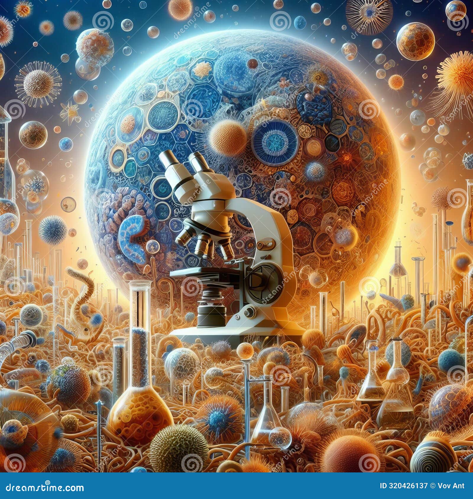 Microscopy Museum a Museum that Highlights the World of Mcrosco Stock ...