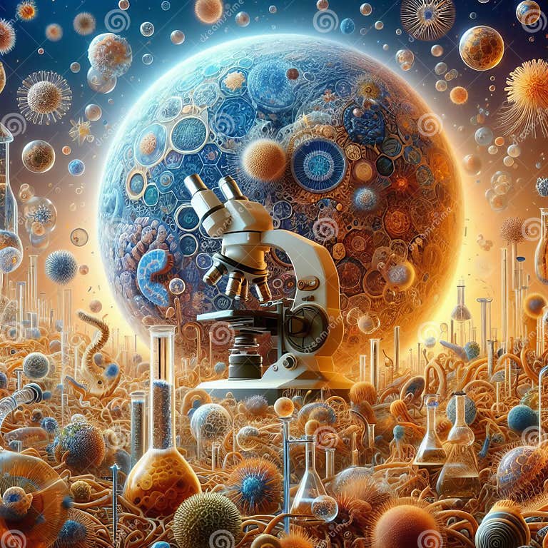 Microscopy Museum a Museum that Highlights the World of Mcrosco Stock ...