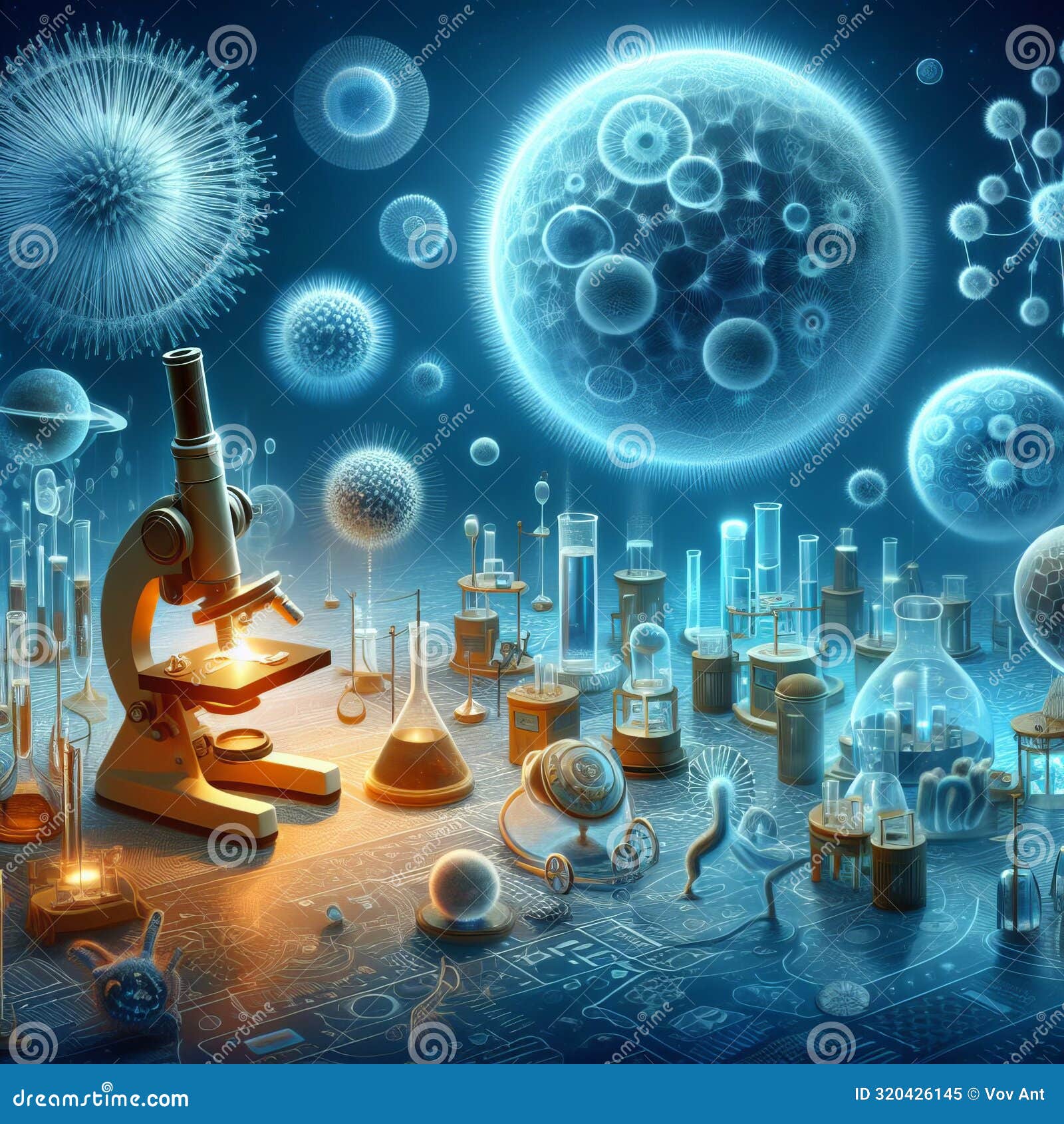 Microscopy Museum a Museum that Highlights the World of Mcrosco Stock ...