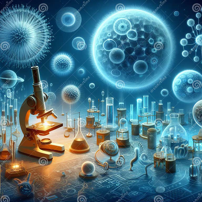 Microscopy Museum a Museum that Highlights the World of Mcrosco Stock ...