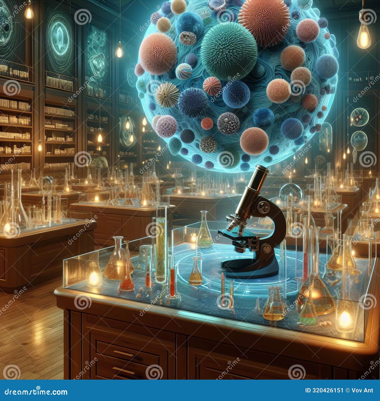 Microscopy Museum a Museum that Highlights the World of Mcrosco Stock ...