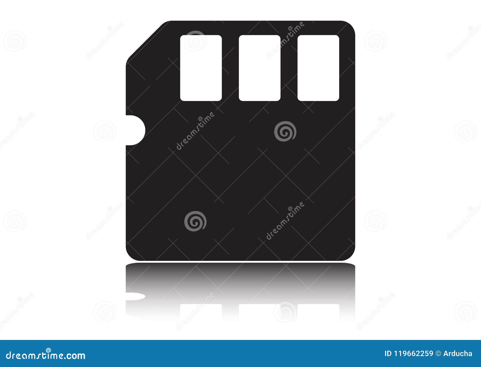 Microsd card stock vector. Illustration of storage, microsd - 119662259