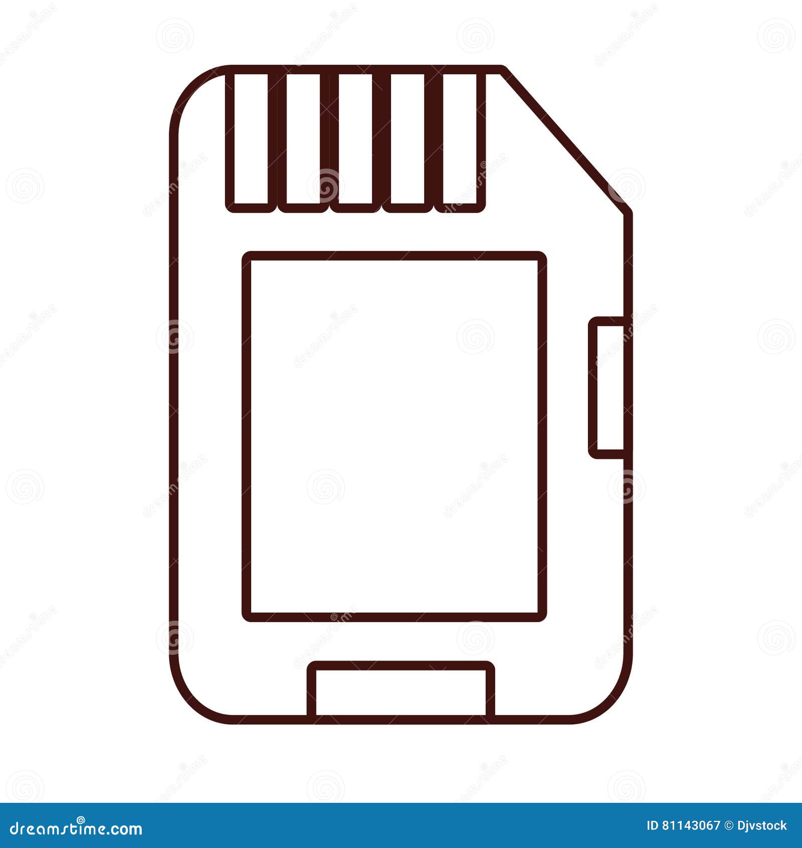 Microsd flash memory stock vector. Illustration of micro - 81143067