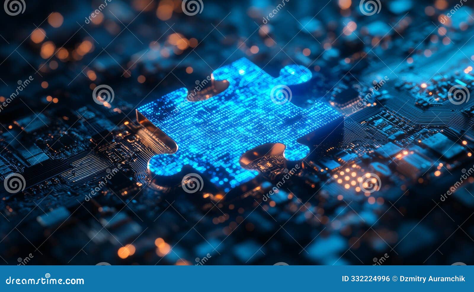 In a Microservice Architecture, a Puzzle Piece on a Digital Backdrop ...