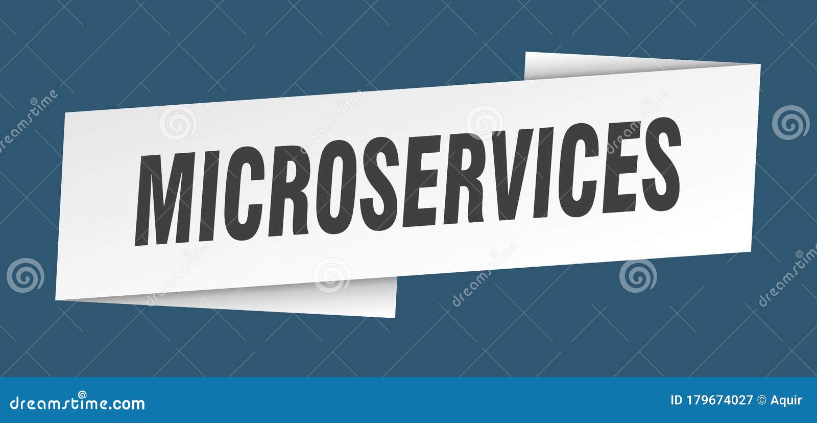Microservices Banner Template. Microservices Ribbon Label Stock Vector ...