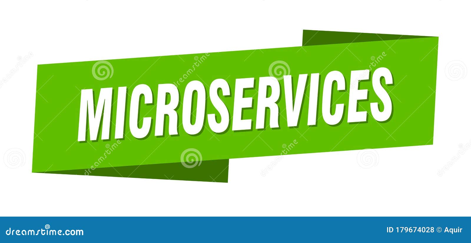 Microservices Banner Template. Microservices Ribbon Label Stock Vector ...
