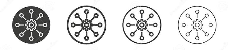 Microservices Icon Vector Set on White Background Stock Vector ...