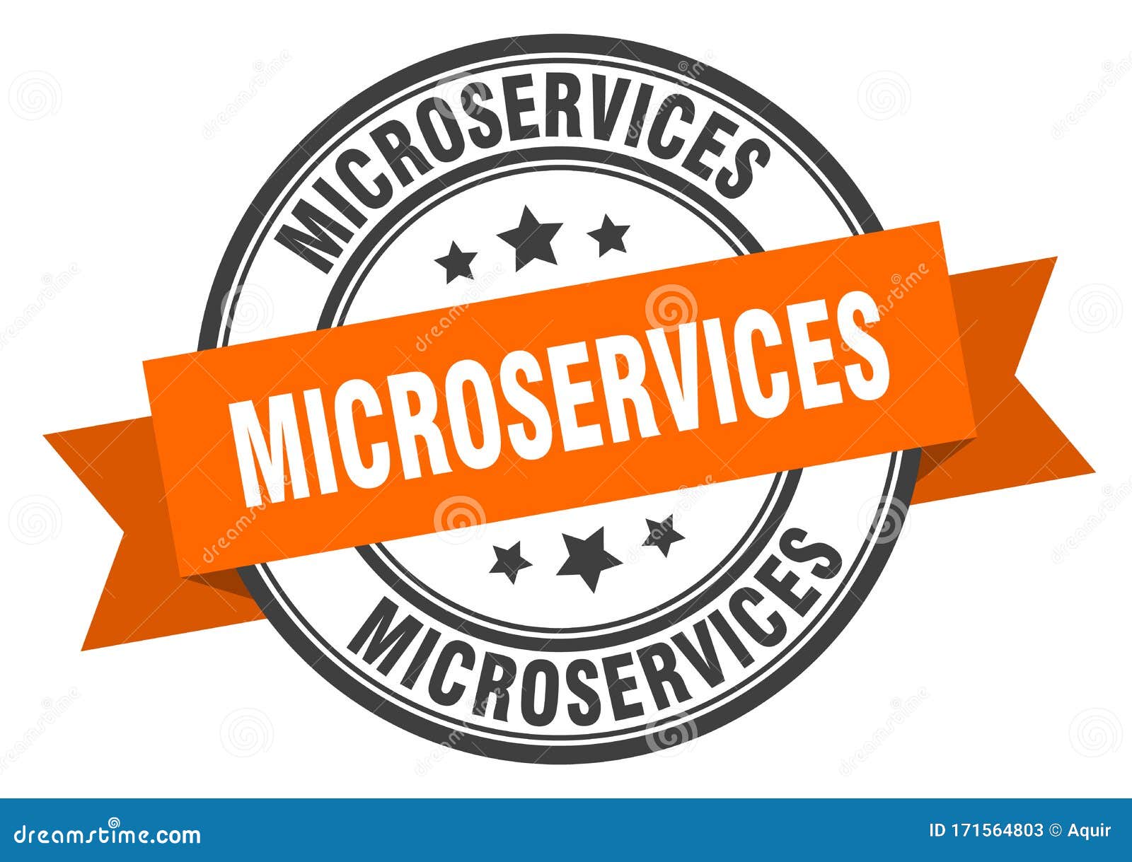 Microservices Label. Microservices Round Band Sign Stock Vector ...