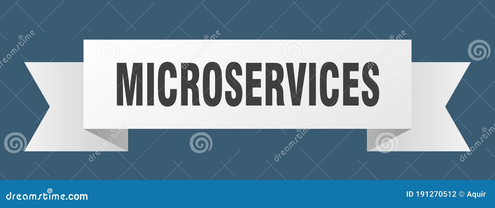 Microservices ribbon. stock vector. Illustration of white - 191270512