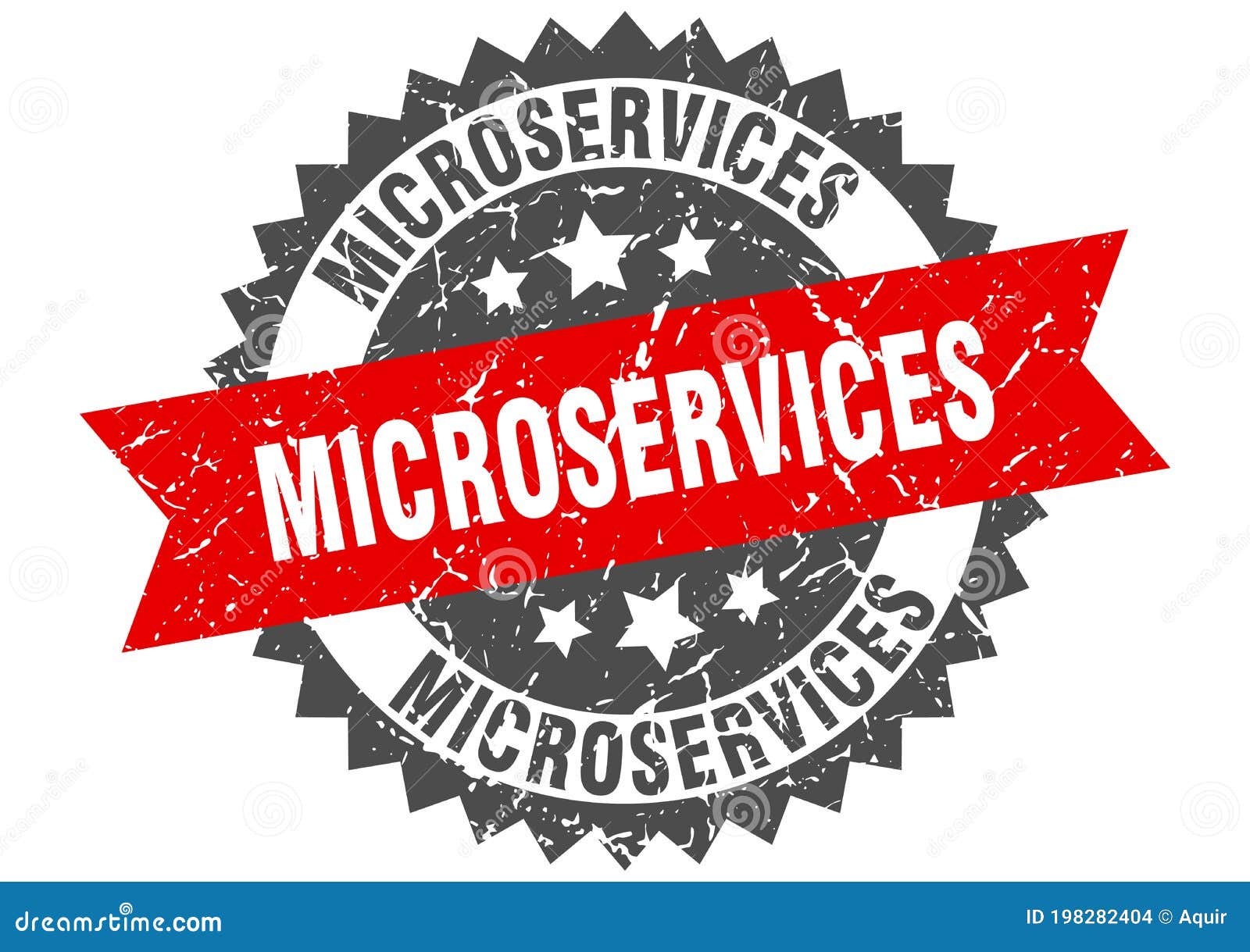 Microservices Stamp. Microservices Grunge Round Sign Stock Vector ...