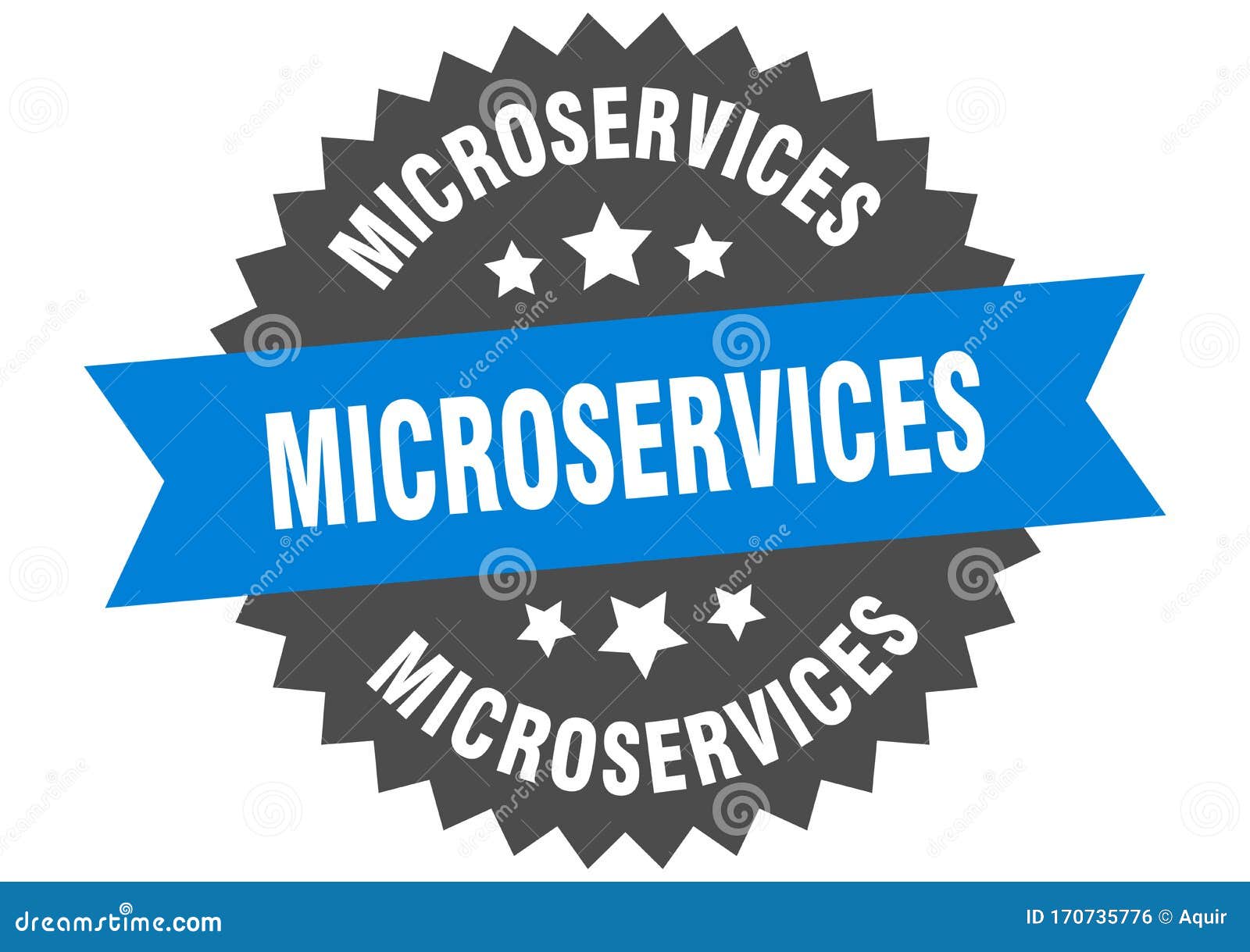 Microservices Sign. Microservices Circular Band Label. Microservices ...