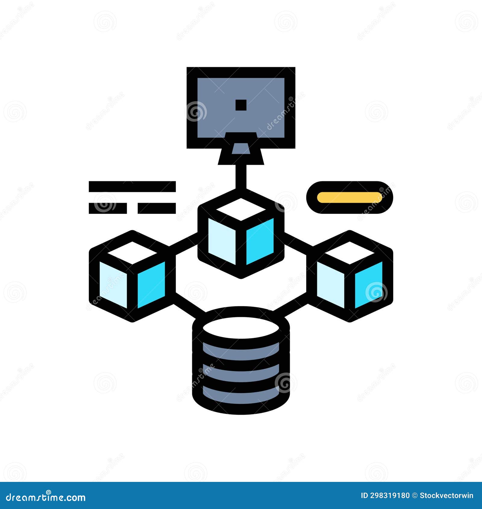 Microservices Software Color Icon Vector Illustration Stock ...