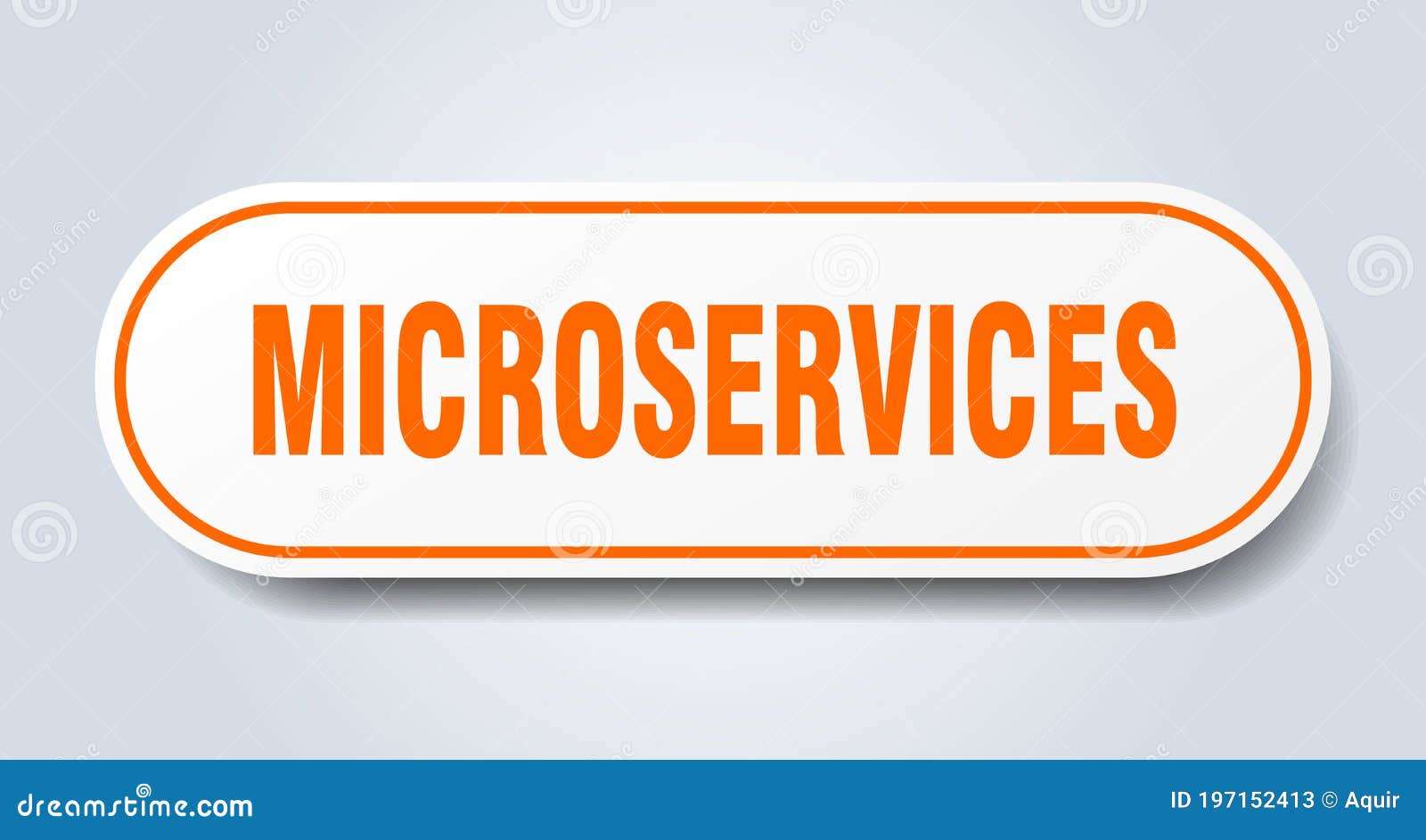 Microservices sticker. stock vector. Illustration of rounded - 197152413