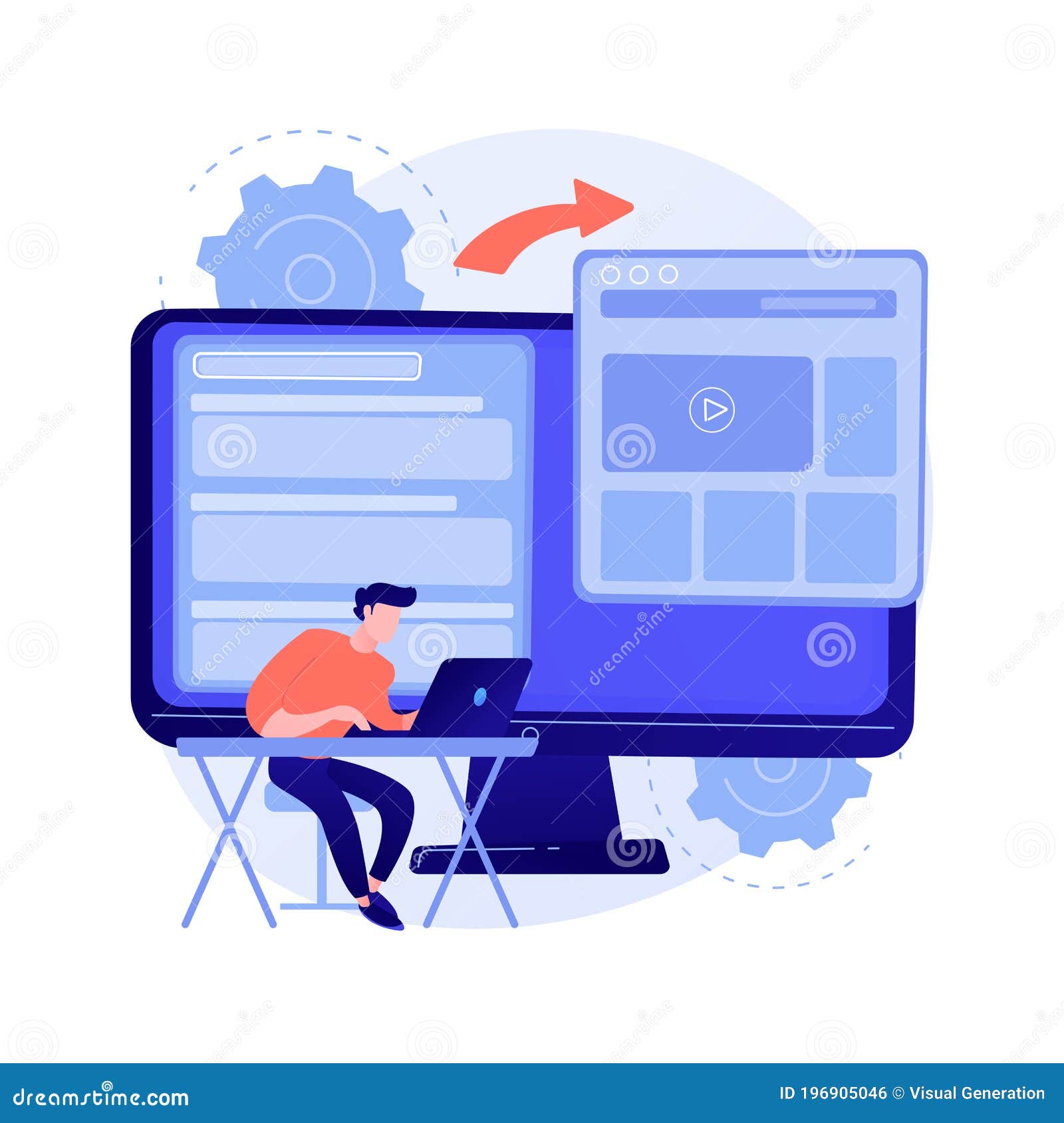 Microsite Development Abstract Concept Vector Illustration. Stock ... Microsite Development Abstract Concept Vector Illustration. Stock ...