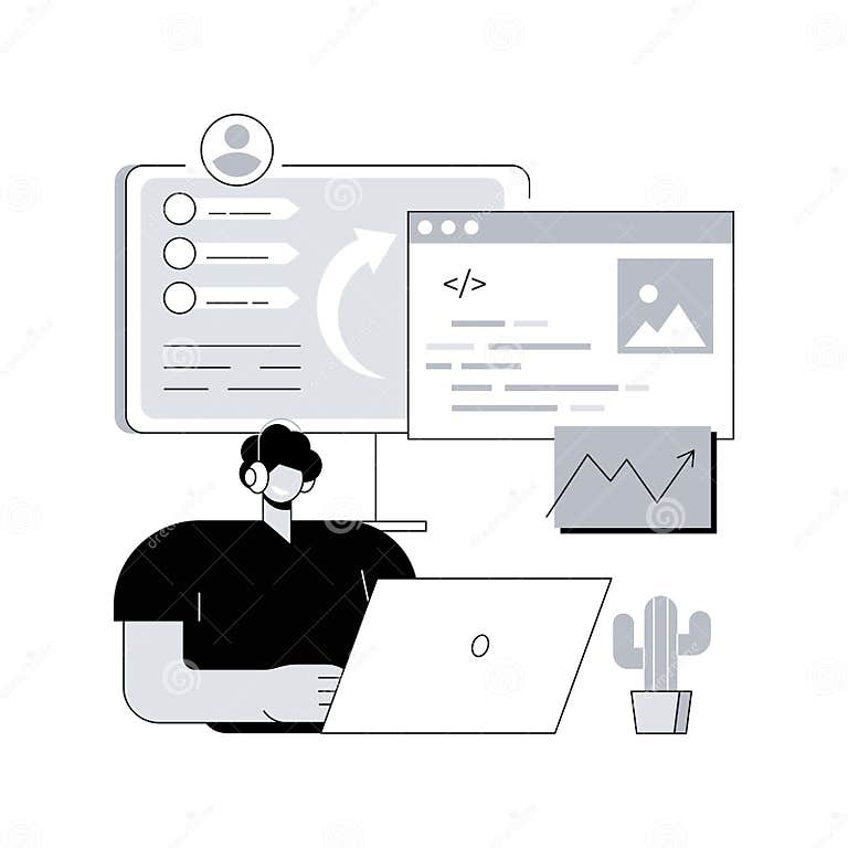 Microsite Development Abstract Concept Vector Illustration. Stock ...