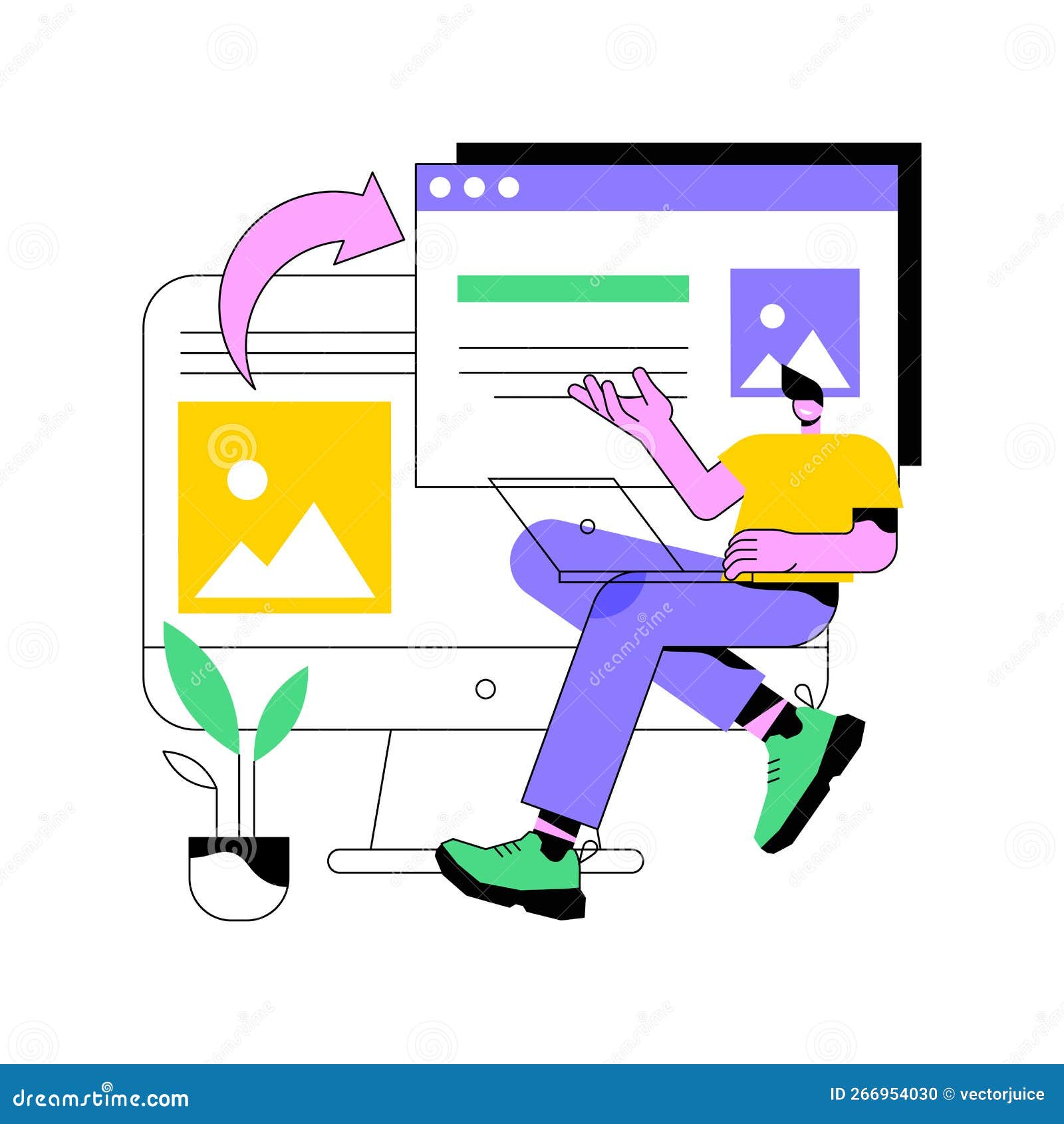 Microsites Abstract Concept Vector Illustration Stock Vector ...