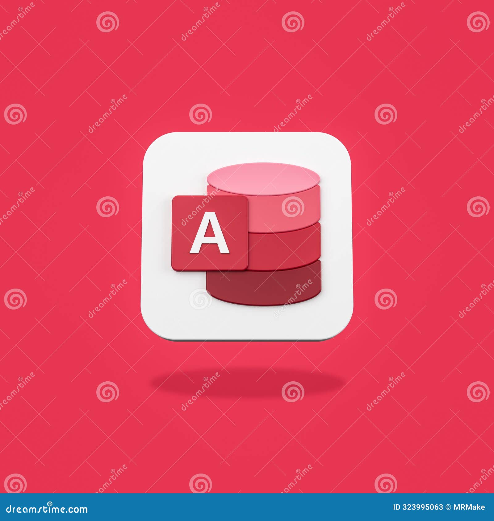Microsoft Access App Icon on Flat Red Background Editorial Stock Photo ...