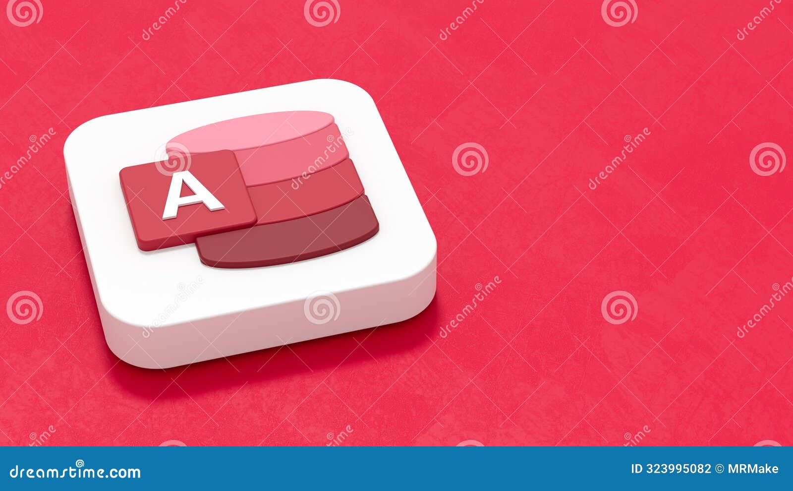 Microsoft Access App Icon on Red Background with Copy Space Editorial ...