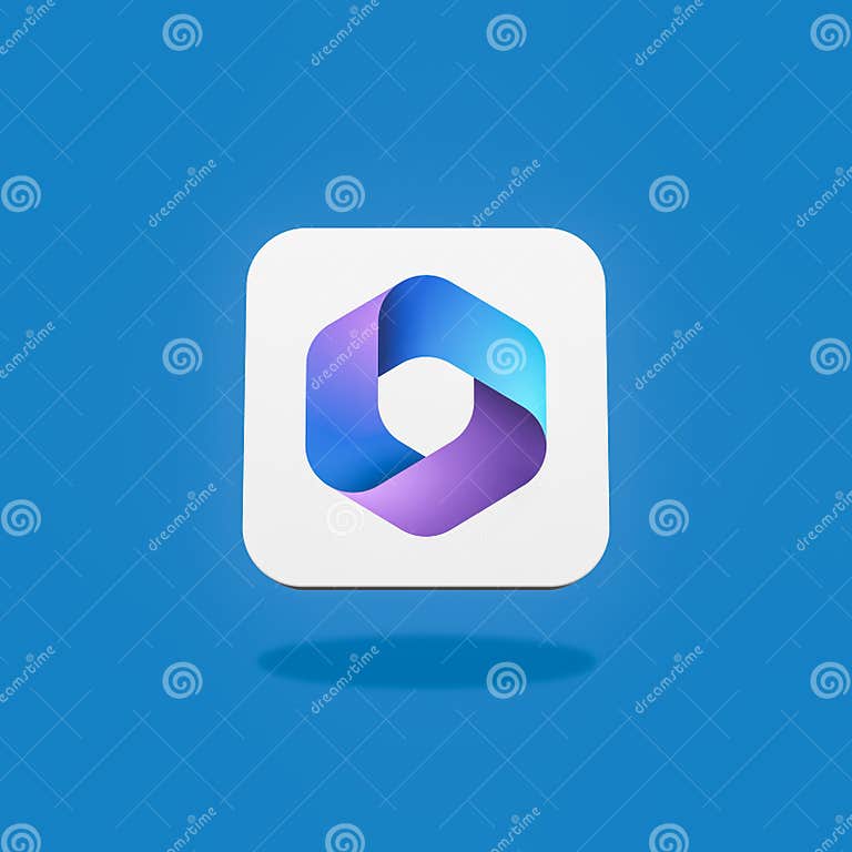 Microsoft 365 App Icon on Flat BlueBackground Editorial Image ...