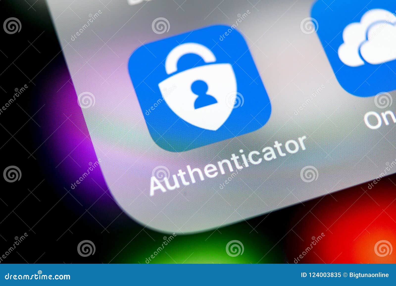 Microsoft Authenticator Application Icon on Apple IPhone X Smartphone ... Microsoft Authenticator Application Icon on Apple IPhone X Smartphone ...